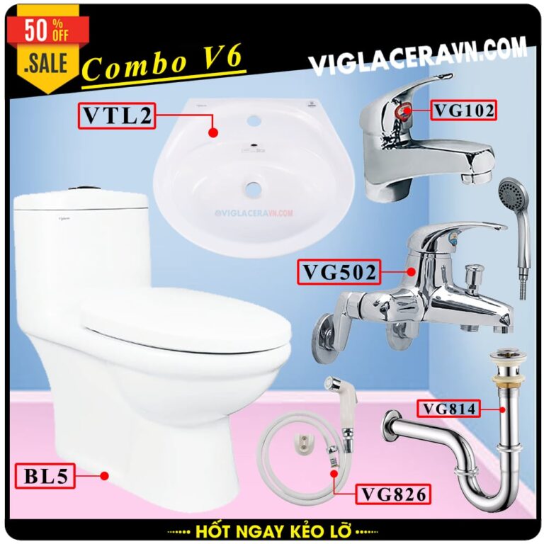 Giá khuyến mãi bồn cầu 2 khối Viglacera Vi66 | Viglaceravn.com